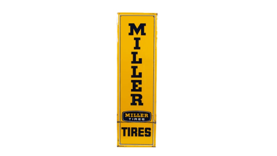 Miller Tires Single-Sided Tin Embossed for Sale at Auction - Mecum Auctions