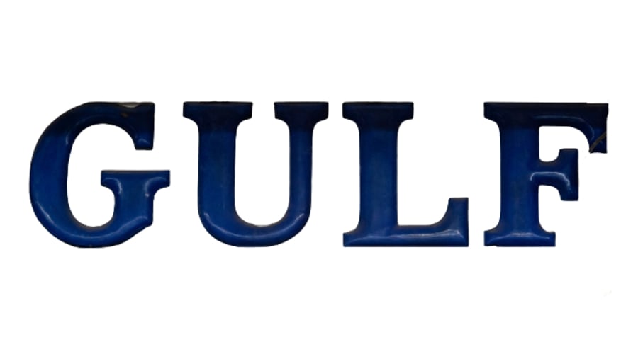 Gulf Single-Sided Porcelain Letters at Indy Road Art 2021 as M245 ...