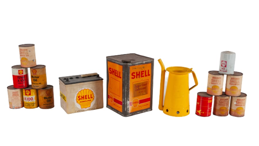 Shell Oil Cans And Plastic Battery at Indy Road Art 2021 as M259 ...