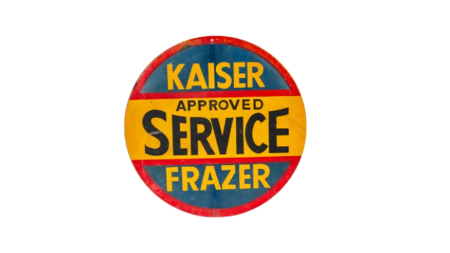 Kaiser Tin Sign at Indy Road Art 2021 as M589 - Mecum Auctions