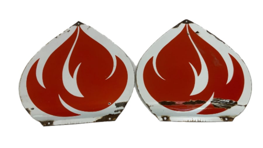 Flame Single-Sided Tin Sign for Sale at Auction - Mecum Auctions Flame Single-Sided Tin Sign for Sale at Auction - Mecum Auctions