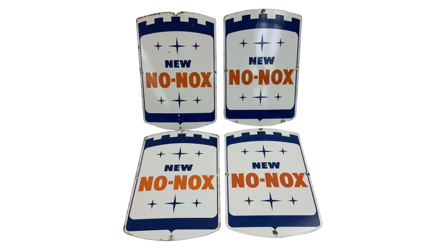 No-Nox Single-Sided Tin Signs at Indy Road Art 2021 as E71 - Mecum Auctions