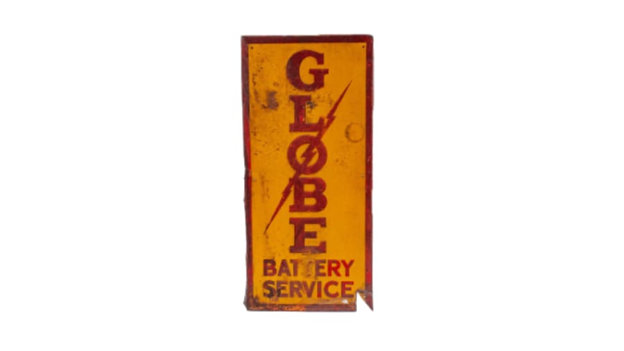 Globe Battery Service Single-Sided Metal Sign for Sale at Auction ...