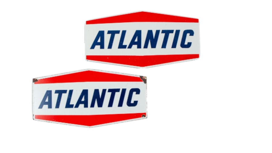 Atlantic Single-Sided Tin Signs at Indy Road Art 2021 as B80 - Mecum ...