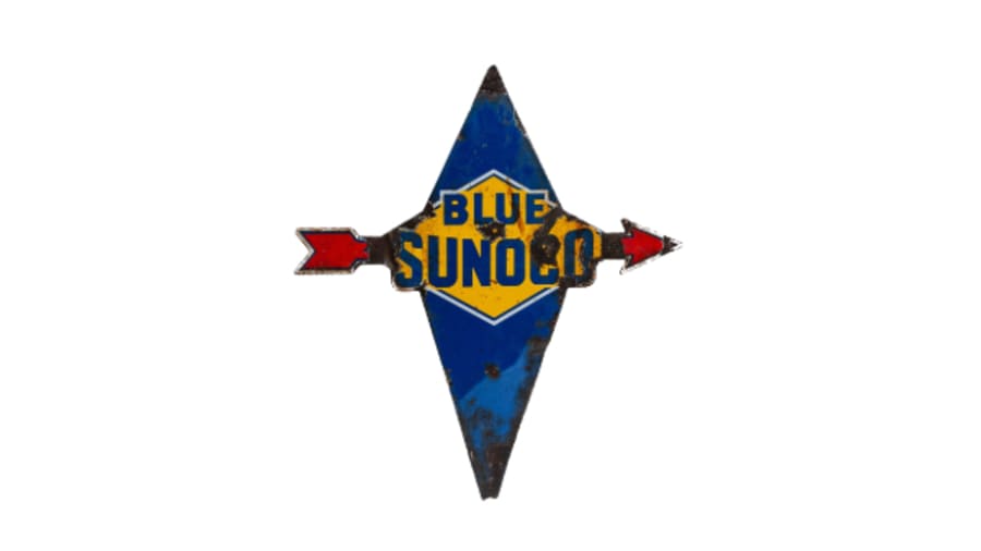 Blue SUNOCO Single-Sided Sign at Indy Road Art 2021 as B176 - Mecum ...