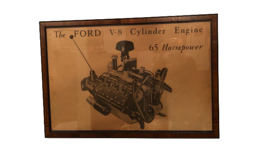 Ford V8 Cylinder Engine Framed Print at Indy Road Art 2021 as Q322 ...