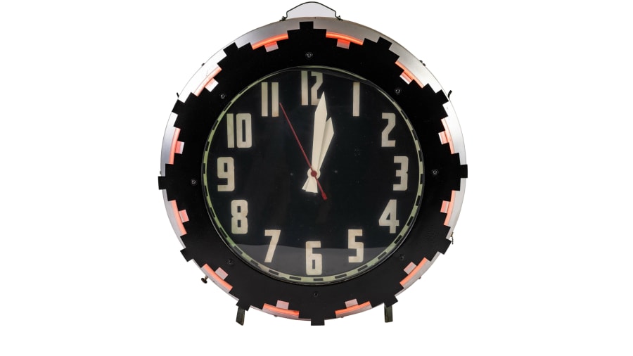 Aztec Neon Clock at Indy Road Art 2022 as B57 - Mecum Auctions