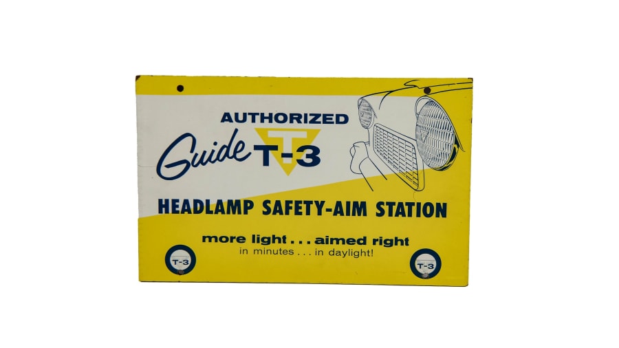 T-3 Headlamp Safety Single-Sided Tin Sign for Sale at Auction - Mecum ...