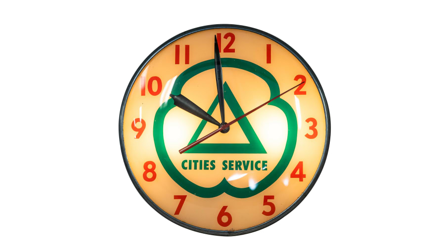 Cities Service Light-Up Clock at Indy Road Art 2022 as B239 - Mecum ...