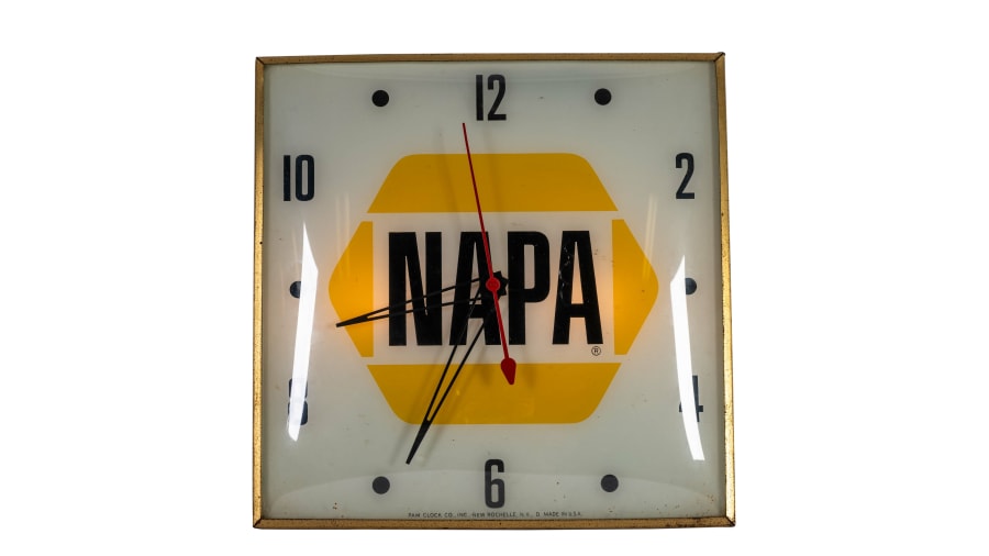Napa Light-Up Clock at Indy Road Art 2022 as B243 - Mecum Auctions