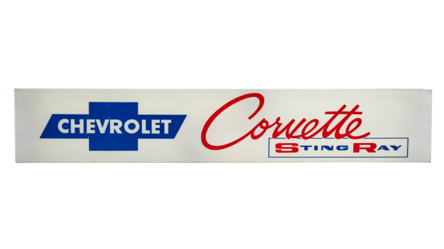 Chevrolet Corvette Stingray Single-Sided Light-Up Plastic Sign for sale ...