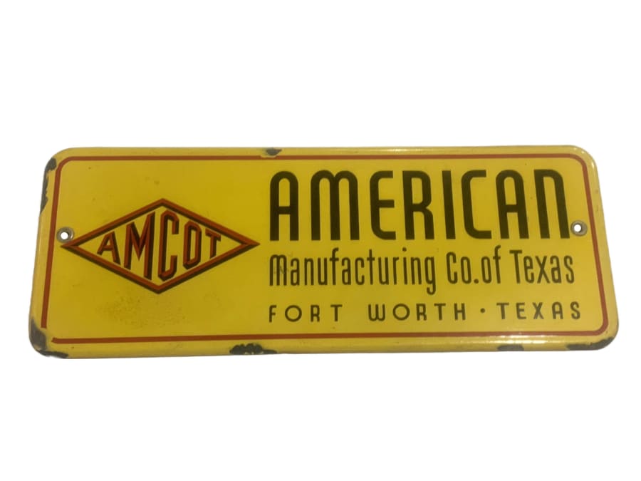 AMCOT Single-Sided Porcelain Sign at Indy Road Art 2022 as M89 - Mecum ...