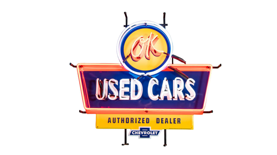 OK Used Cars Single-Sided Neon Sign for sale at Indy Road Art 2022 as ...