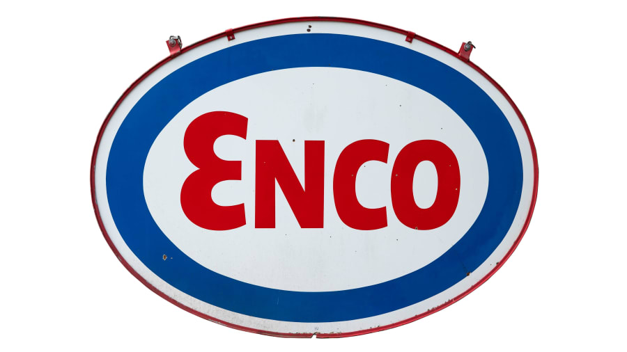 Enco Double-Sided Porcelain Sign for Sale at Auction - Mecum Auctions