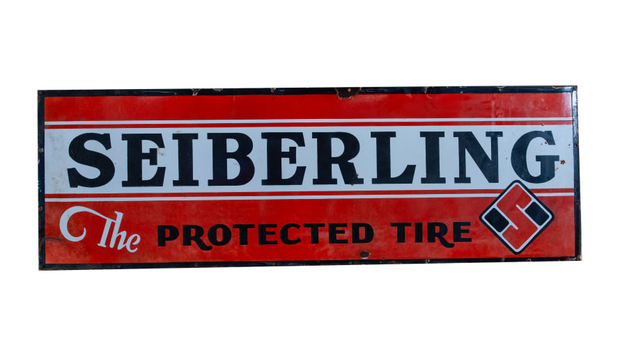 Seiberling Tire Single-Sided Porcelain Sign at Indy Road Art 2022 ...