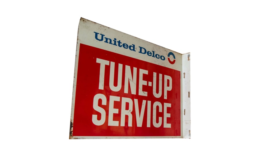 United Delco Double-Sided Tin Flange Sign at Indy Road Art 2022 as E185 ...