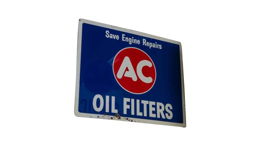 AC Oil Filters Double-Sided Flange Sign for Sale at Auction - Mecum ...