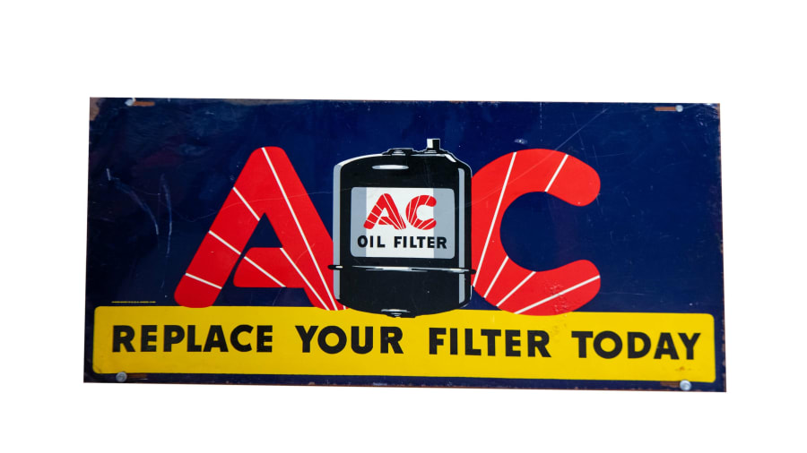 AC Oil Filters Single-Sided Tin Sign at Indy Road Art 2022 as E241 ...