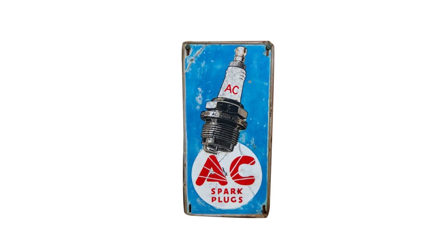 AC Spark Plugs Single-Sided Tin Sign at Indy Road Art 2022 as E242 ...