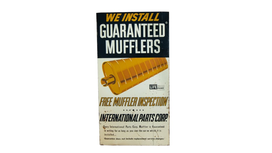 Free Muffler Inspection Single-Sided Tin Sign at Indy Road Art 2022 as ...