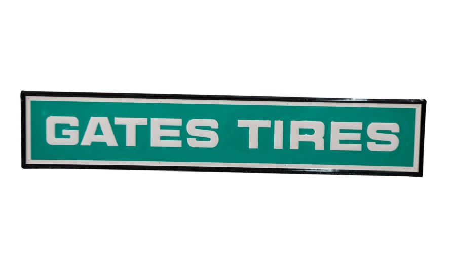 Gates Tires Single-Sided Tin Signs for Sale at Auction - Mecum Auctions