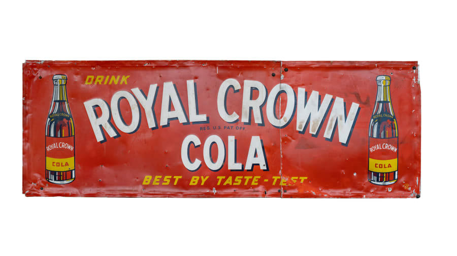 Royal Crown Cola Single-Sided Tin Sign at Indy Road Art 2022 as E396 ...