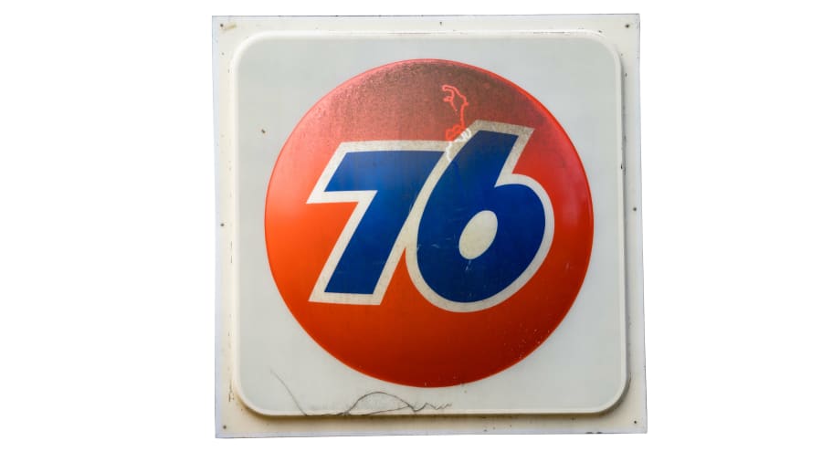 Union 76 Single-Sided Plastic Sign at Indy Road Art 2022 as E397 ...