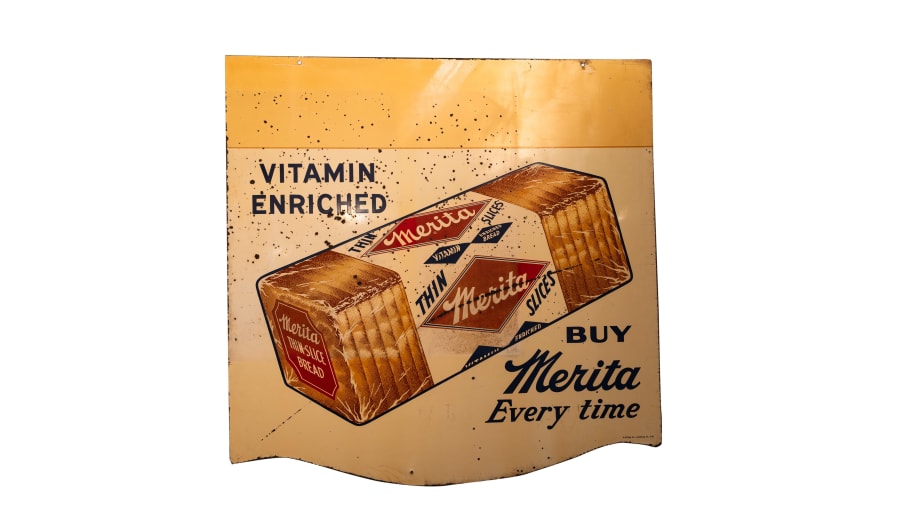1958 Merita Bread Double-Sided Tin Sign for Sale at Auction - Mecum ...