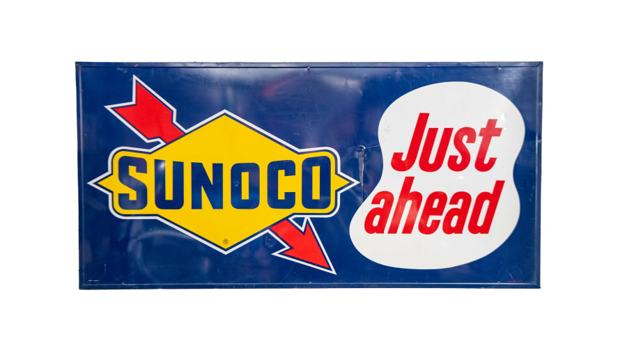 SUNOCO Single-Sided Tin Sign at Indy Road Art 2022 as B392 - Mecum Auctions