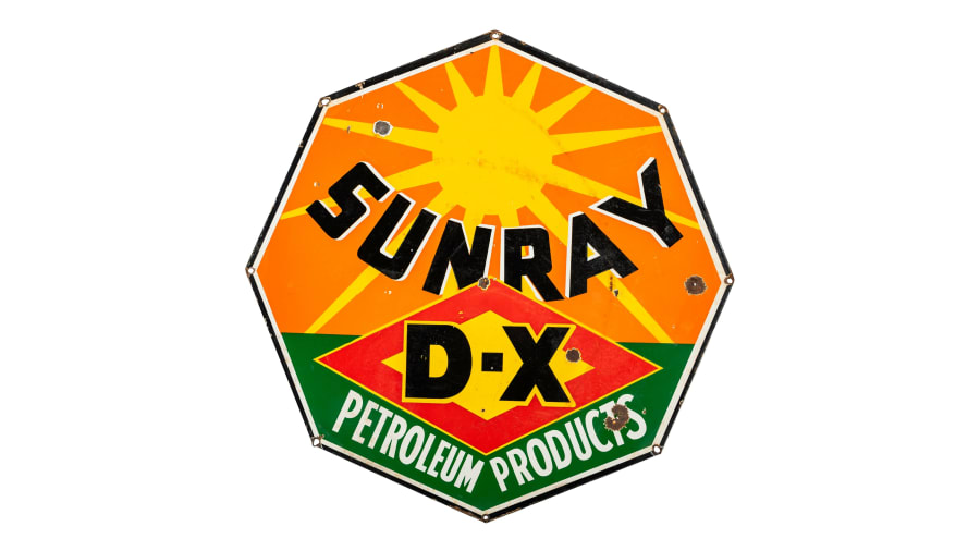 D-X Sunray Double-Sided Porcelain Sign at Indy Road Art 2022 as M118 ...