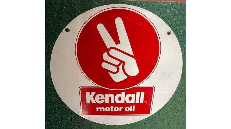 Kendall Motor Oil Tin Sign at Indy Road Art 2022 as M183 - Mecum Auctions