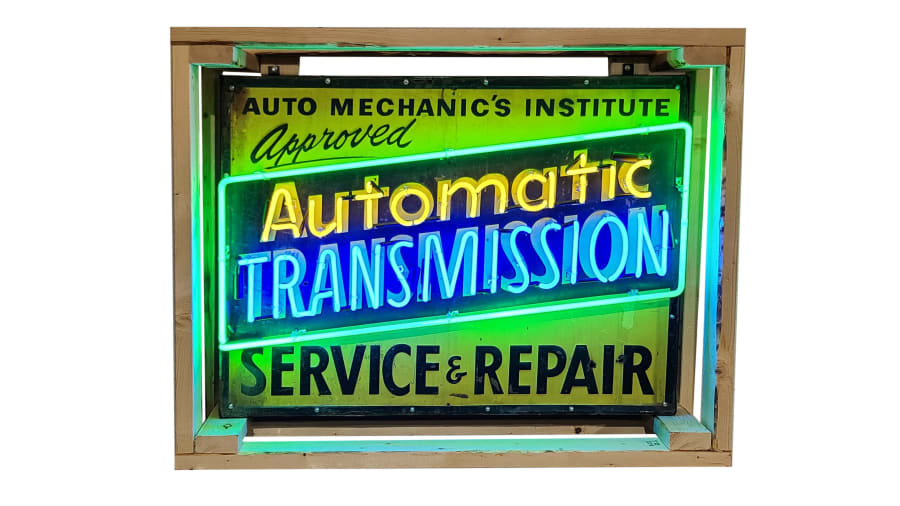 Automatic Transmissions Single-Sided Tin Neon Sign at Indy Road Art ...