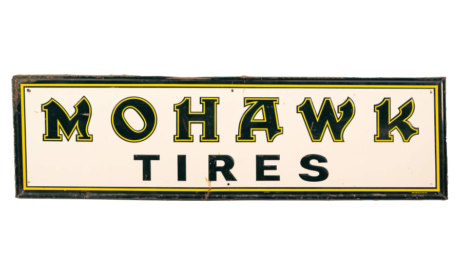 Mohawk Single-Sided Embossed Tin Sign at Indy Road Art 2022 as M273 ...