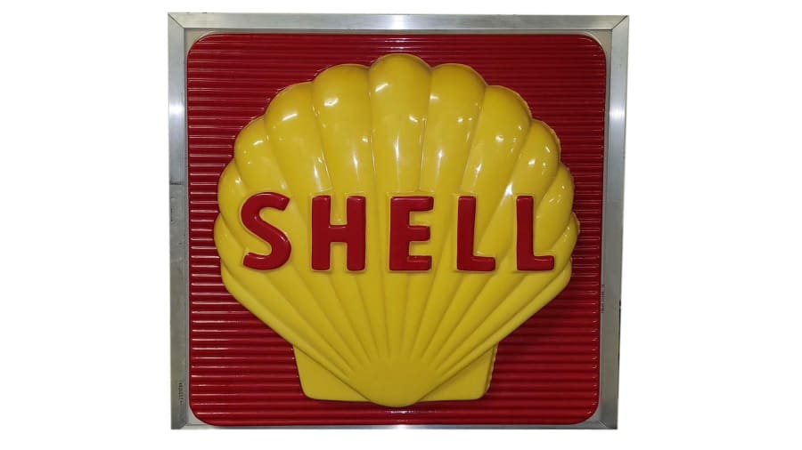 Shell Single-Sided Embossed Plastic Light-Up Sign for sale at Indy Road ...