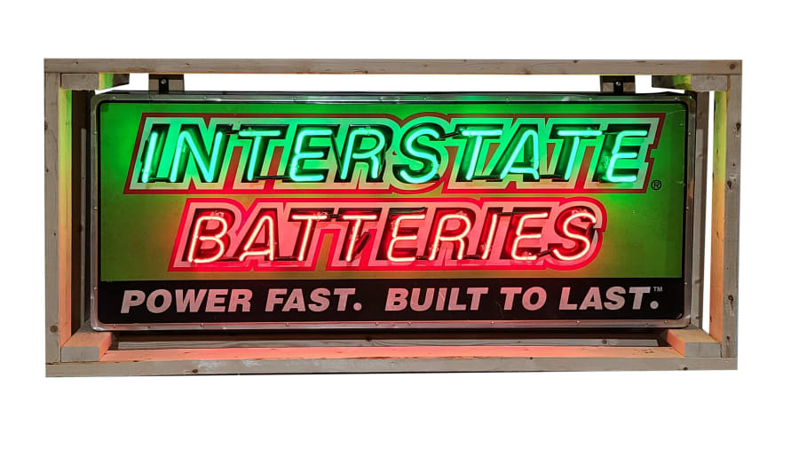 Interstate Batteries Single-Sided Tin Neon Sign at Indy Road Art 2022 ...