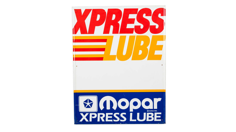 Mopar Xpress Lube Single-Sided Tin Sign at Indy Road Art 2022 as N22 ...