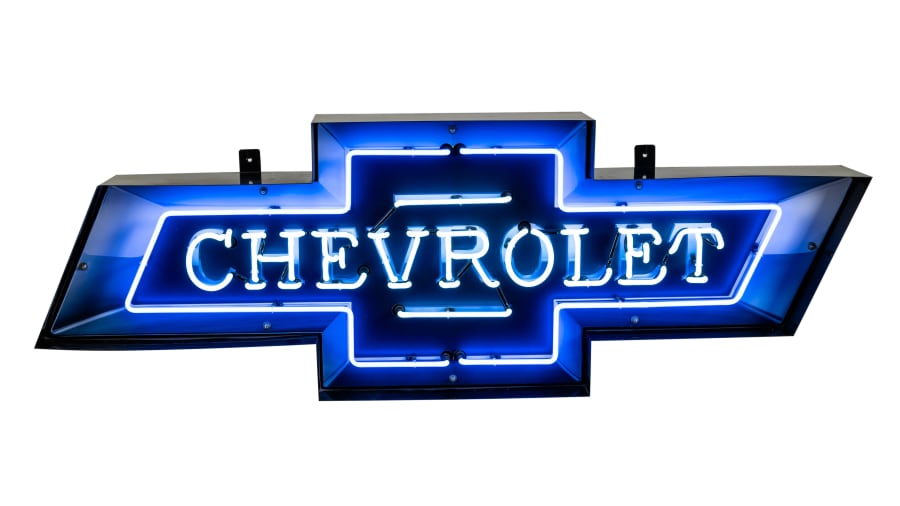 Chevrolet Bowtie Single-Sided Tin Neon Sign at Indy Road Art 2022 as ...