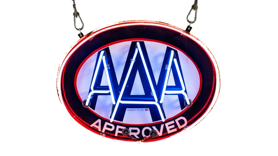 AAA Single-Sided Porcelain Neon Sign for Sale at Auction - Mecum Auctions