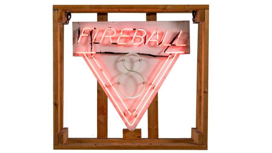 1950s Fireball V-8 Single-Sided Neon Sign at Indy Road Art 2022 as N122 ...