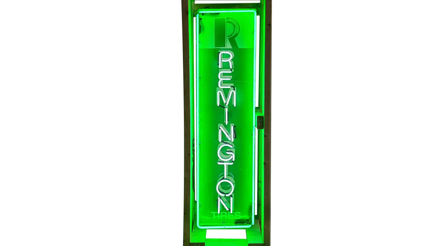 Remington Single-Sided Tin Neon Sign at Indy Road Art 2022 as M337 ...