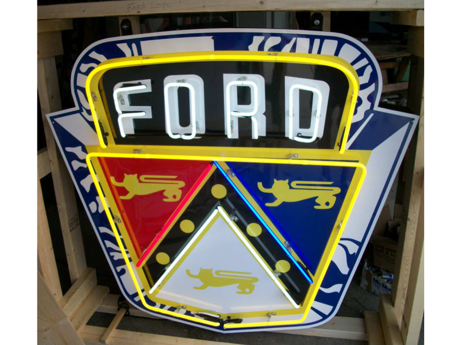 Ford Crest Neon Sign 48 at Dana Mecum's 26th Original Spring Classic ...