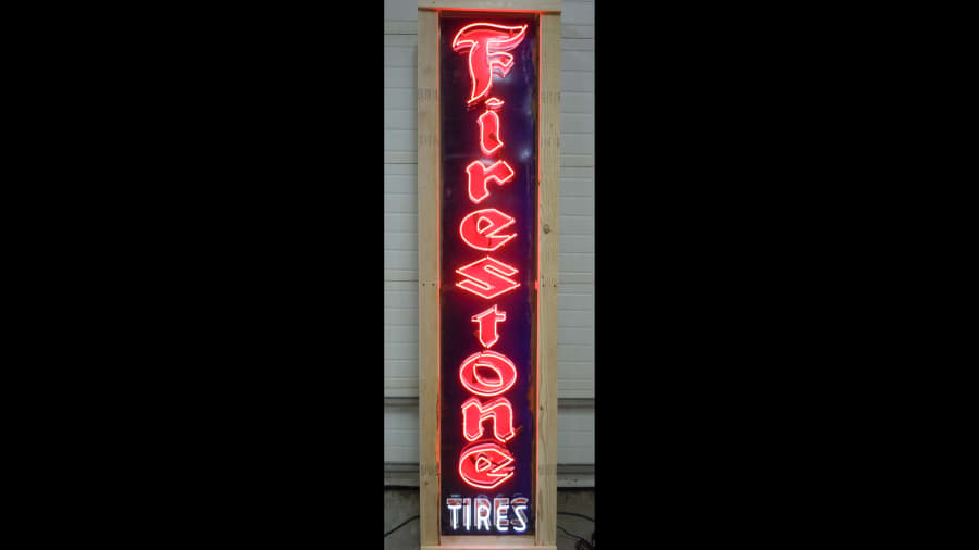 Firestone Tires Neon Sign SSPN Vertical 17x95x8 at Indy 2015 as J46 ...