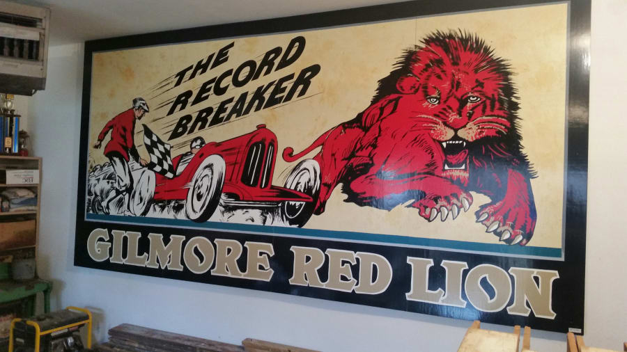 Gilmore Gasoline Wood Sign SSW 96x192 at Indy 2015 as K54 - Mecum Auctions