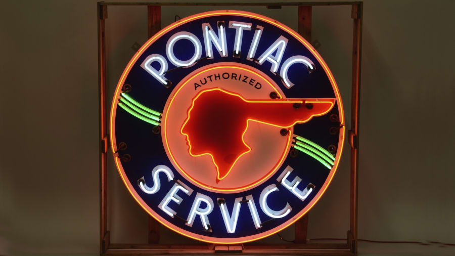 Pontiac Service Neon Sign SSPN 60x60x9 for Sale at Auction - Mecum Auctions
