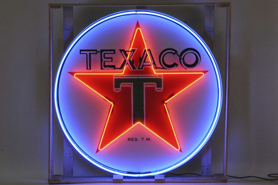Texaco Neon Sign SSTN 58x58x12 Custom Made at Indy 2016 as A33 - Mecum ...