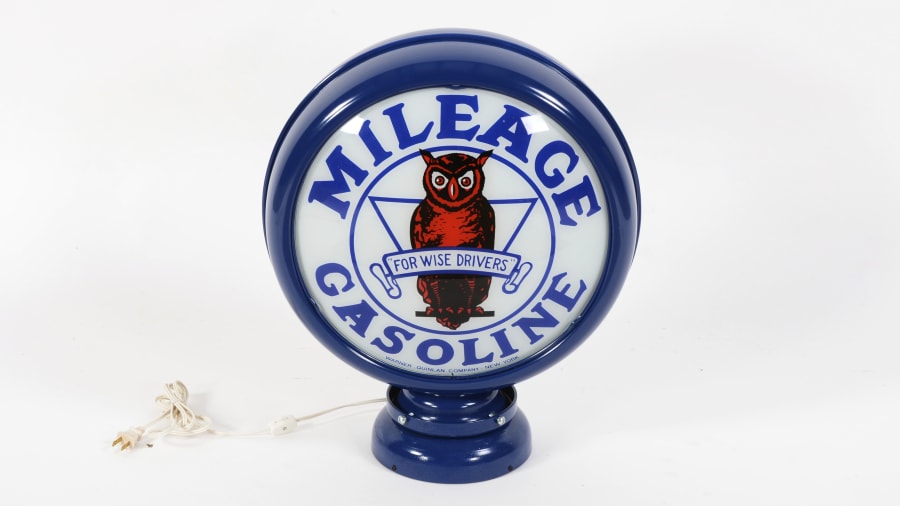 Mileage Gasoline Gas Pump Globe Reproduction at Indy 2016 as A37 ...