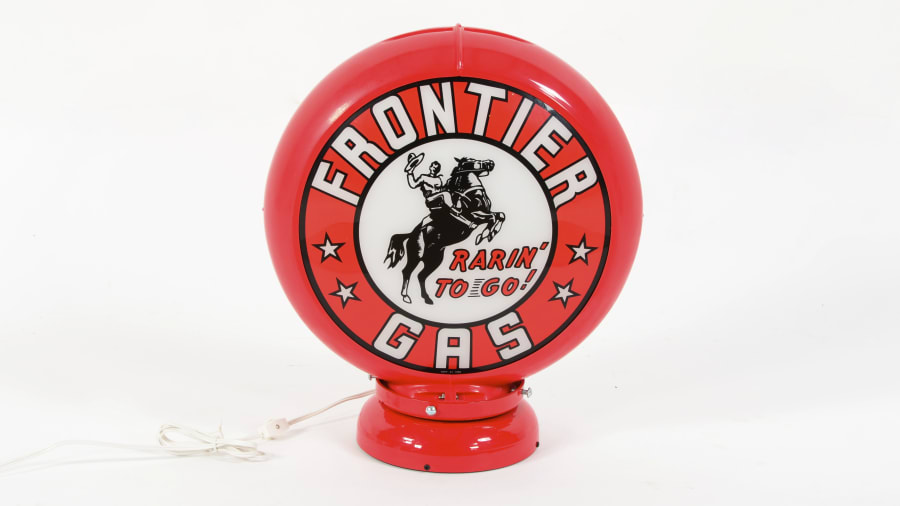 Frontier Rarin To Go Gas Pump Globe Reproduction at Indy 2016 as A48 ...