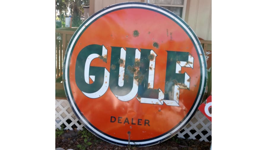 Gulf Dealer Pole Sign DSP 72x72 at Indy 2016 as A60 - Mecum Auctions