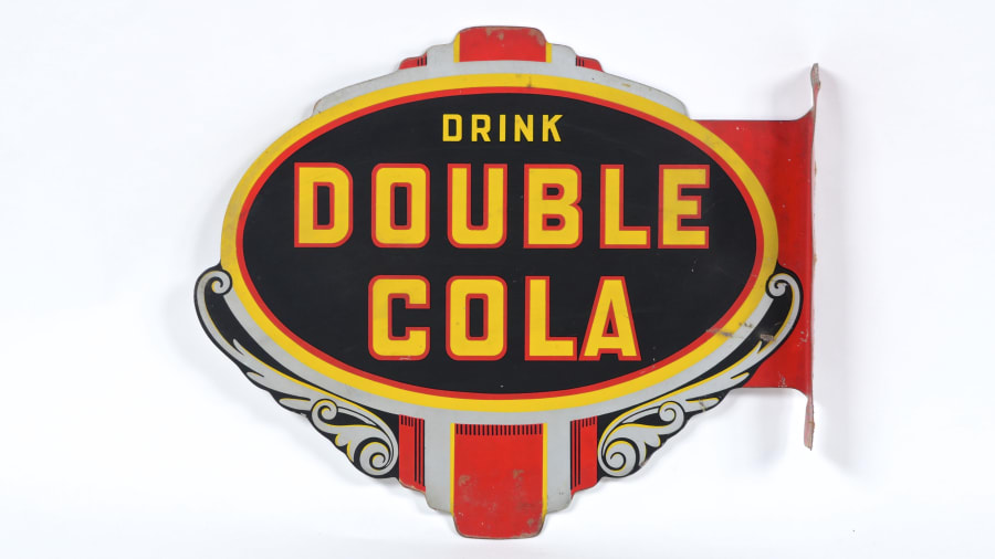 Drink Double Cola Flange Sign DSTF 18x15 for sale at Indy 2016 as B24 ...
