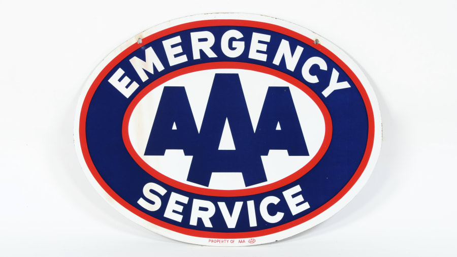 AAA Emergency Service Sign DSP 30x23 for Sale at Auction - Mecum Auctions